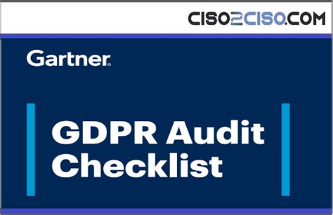 Gdpr Audit Checklist Ciso2ciso Com And Cyber Security Group
