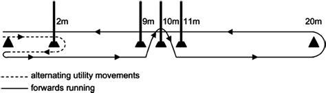 Schematic Representation Of The Saft 90 Multidirectional Running Course Download Scientific