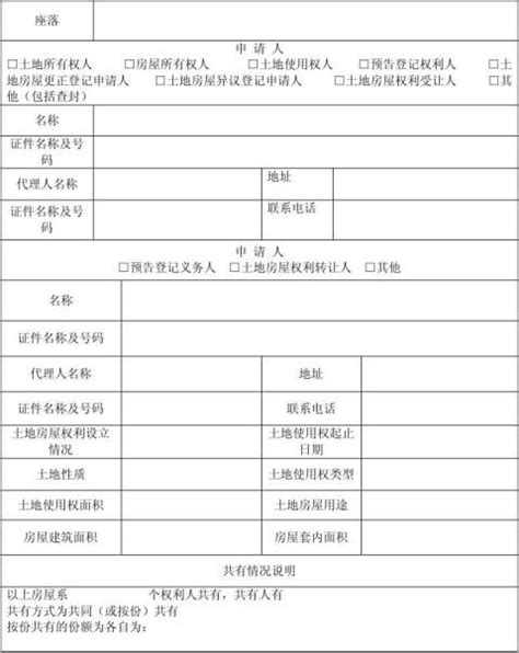 重庆市土地房屋权属登记申请书八篇 范文118