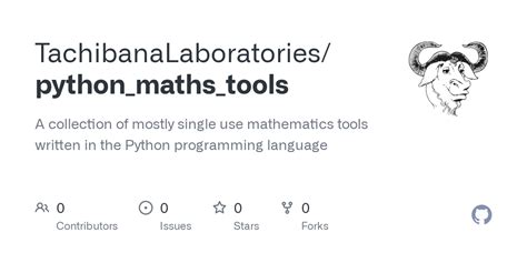 Github Tachibanalaboratoriespythonmathstools A Collection Of Mostly Single Use Mathematics