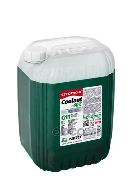 Жидкость Охлаждающая Totachi Niro Coolant Green -40C G11 10Кг Totachi ...