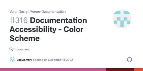 Documentation Accessibility Color Scheme · Issue 316 · Vorondesignvoron Documentation · Github