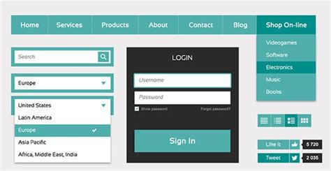 Metrostyle Web Ui Kit Free Psd Freebiesbug Ui Kit Free Web Ui Flat Web Design