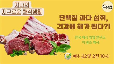 지구로운 채식생활 단백질 과다섭취 건강에 해가 된다한국채식영양연구소 이광조 박사 Youtube