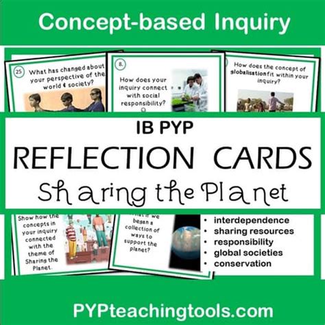 IB PYP Sharing The Planet Concept Based Reflection Assessment Cards