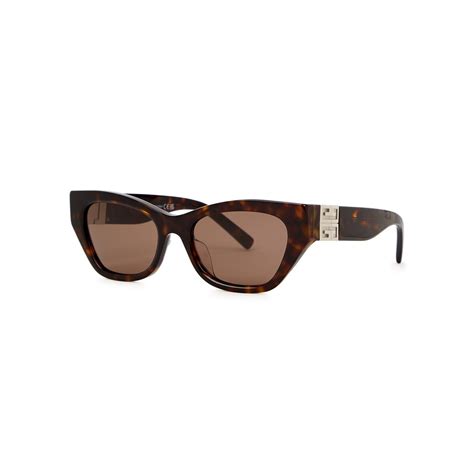 Givenchy Tortoiseshell Cat Eye Sunglasses Sunglasses Grey Lenses Dark Brown Editorialist