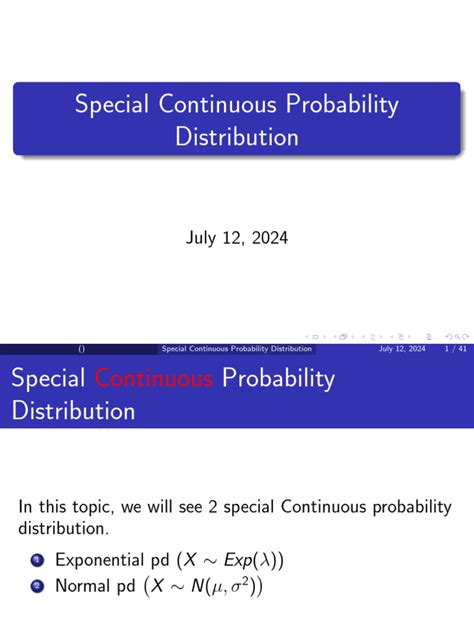 Special Continuous Pd Pdf Poisson Distribution Teaching Mathematics