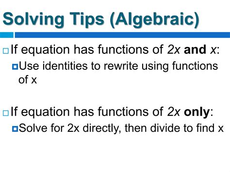 10 4 Solving Trig Equations PPT