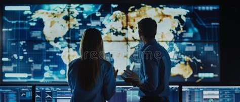 The System Control And Monitoring Room Of A Telecommunications Company