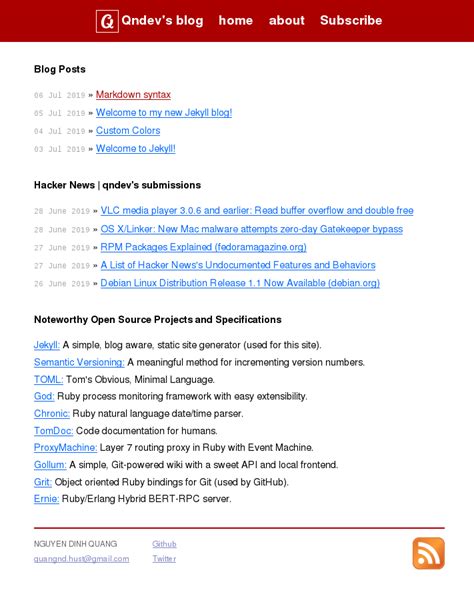 GitHub Qndev Jekyll Theme The Jekyll Theme
