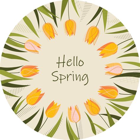 Hello Spring Background 20478595 Vector Art At Vecteezy