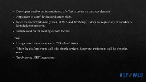 Best Hybrid Mobile App Development Frameworks Ppt