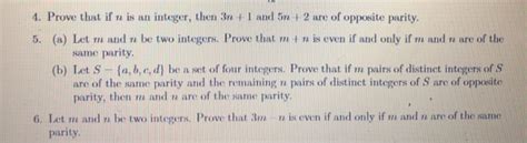 Solved 4 Prove That If N Is An Integer Then 3n 1 And 5n