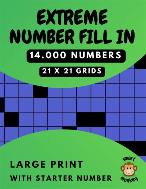 Extreme Number Fill In Puzzle Book For Adults 100 Large Print Fill Ins
