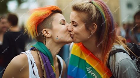 Premium Photo Generative Ai Lesbian Couple
