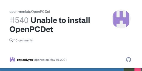 Unable To Install OpenPCDet Issue 540 Open Mmlab OpenPCDet GitHub