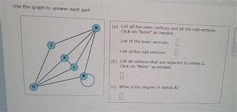 Solved Use The Graph To Answer Each Part A List All The Chegg