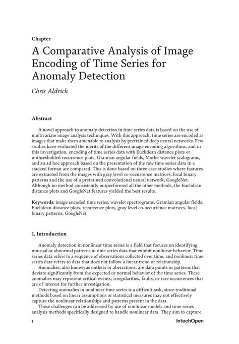 Pdf A Comparative Analysis Of Image Encoding Of Time Series For Anomaly Detection