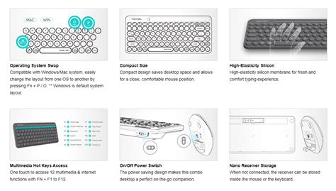 A4tech Fg3200 Air Quietkey Compact Keyboard Mouse Combo Set Silent