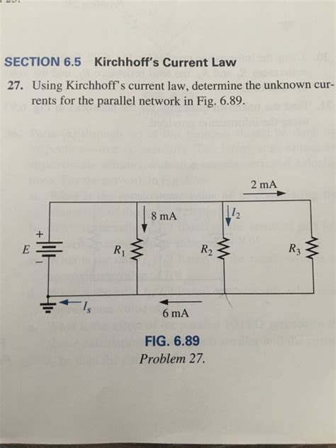 Solved Using Kirchhoffs Current Law Determine The Unknown