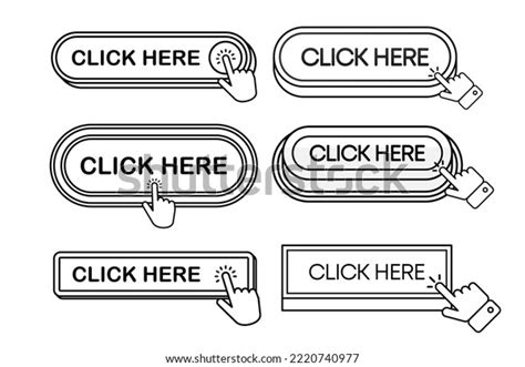 Click Here Button Hand Mouse Cursor Stock Vector Royalty Free 2220740977 Shutterstock