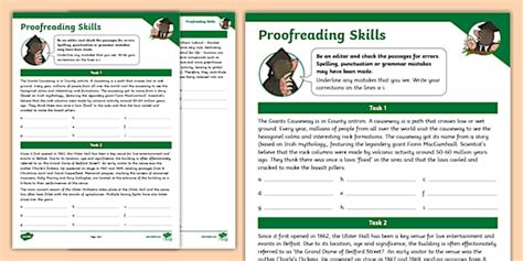 Proofreading Skills Activity Sheets Teacher Made Twinkl