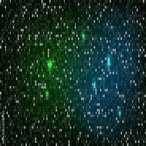 Binary Code With Numbers One And Zero On Dark Background Artificial Intelligence Big Data