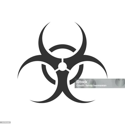 방사선핵 경고 표시 아이콘 흰색 배경에 벡터 디자인 서식 파일 0명에 대한 스톡 벡터 아트 및 기타 이미지 0명 개념 검은색 Istock