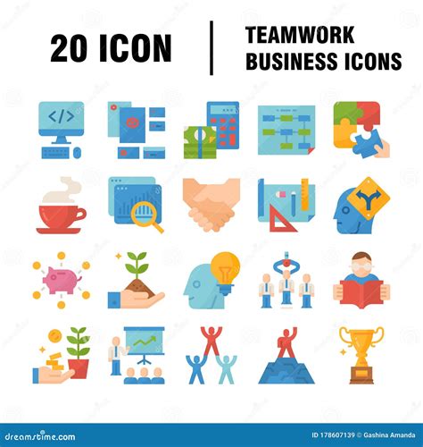 simple set of team work related vector line icons contains such icons as collaboration