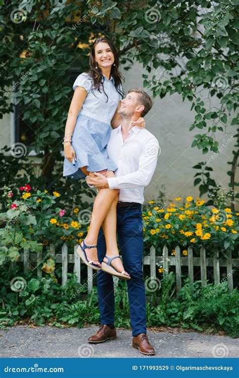 A Beautiful Couple In Love A Guy And A Girl Have Fun Free Time The