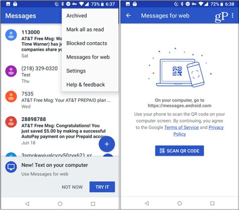 Use Android Messages For The Web To Send Texts From Your Computer