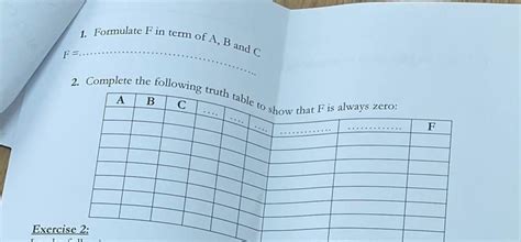 solved exercise 1 let the following logic circuit 2