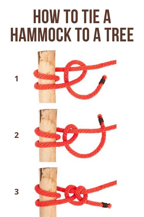 How To Tie A Hammock To A Tree Survival Knots Camping Knots Knots Diy