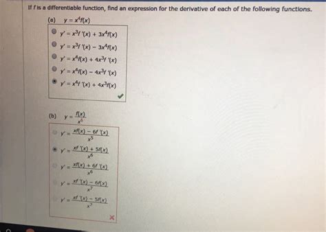 Solved If F Is A Differentiable Function Find An Expression