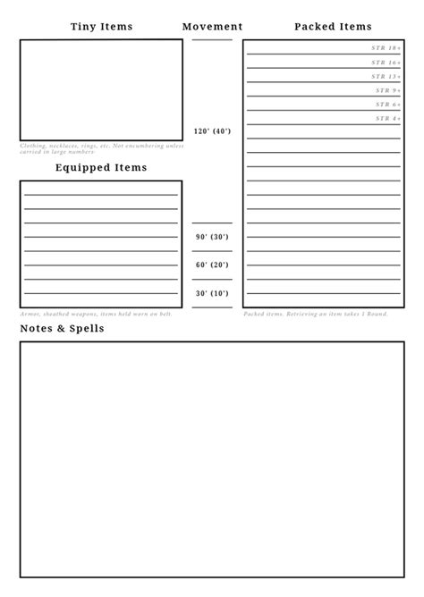 Simple Character Sheet OSE By Jp Dixon