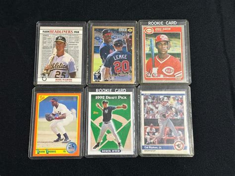 Derek Jeter Mark Mcguire Frank Thomas And More Baseball Cards