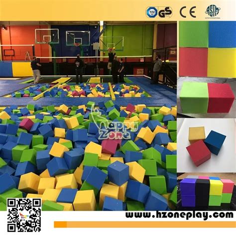 Fire Proof Colorful Polyurethane Foam Pit Cubes And Foam Pit Blocks For