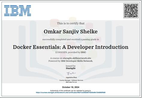 Omkar Shelke On Linkedin Docker Ibm Staragile Continuouslearning
