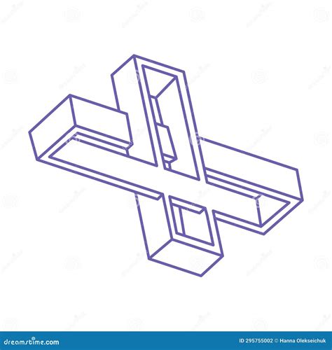 Impossible Optical Illusion Shapes Logo Optical Art Impossible Figure Line Art Unreal