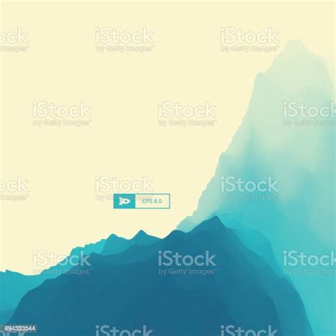 산 풍경입니다 산악 한 지형 디자인에 대 한 벡터 일러스트입니다 추상적인 배경입니다 0명에 대한 스톡 벡터 아트 및 기타 이미지