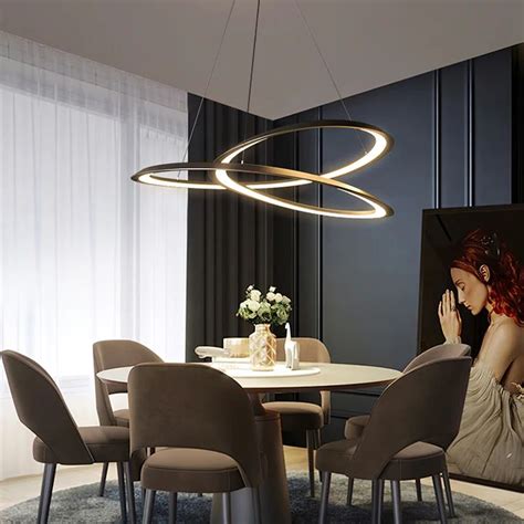 Curves LED Pendant Lamp Living Room Lighting Dining Living Room Chandelier