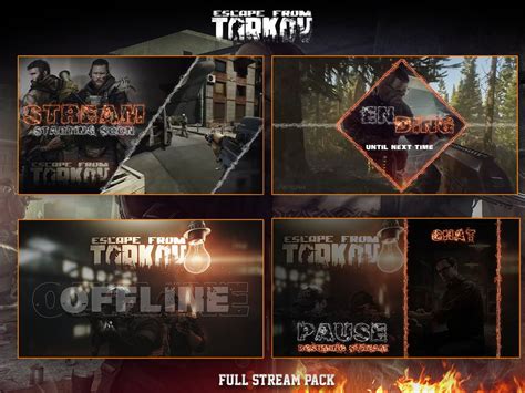 Escape From Tarkov Stream Overlay Package Webcam Screens Panels