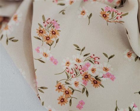 Sand And Floral Polyester Air Flow Remnant Etsy