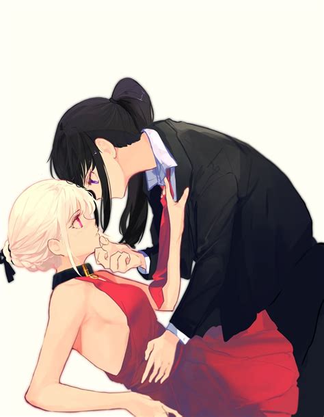 Nishikigi Chisato And Inoue Takina Lycoris Recoil Drawn By Leletiv