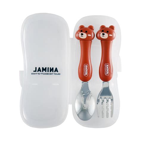 خرید آنلاین و قیمت قاشق و چنگال کودک مدل عروسکی طرح خرس 1403 وکسی