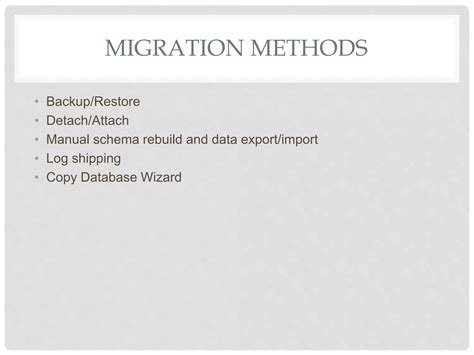 Sql Server Database Migration Ppt