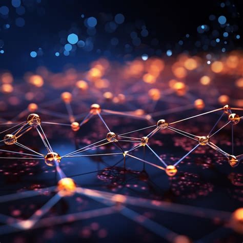 Premium Ai Image Futuristic 3d Abstraction Cyber Data Flow Network Connection Blockchain