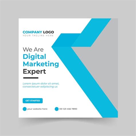 기업 소셜 미디어 포스트 템플릿 디자인 프리미엄 벡터