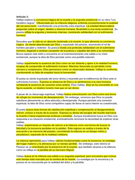 Artículos Los Heraldos Negros Pdf