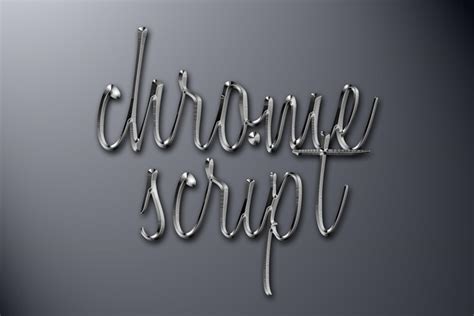Chrome Script Photoshop Style Design Panoply